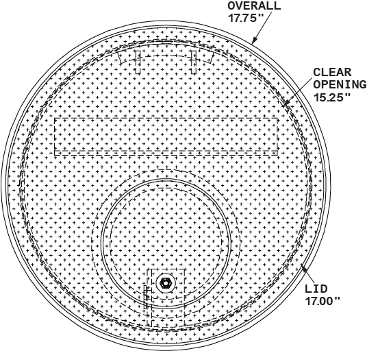 Round Manhole Cover, Vault 24" x 24" Height, Steel Lid - Enviro Design ...