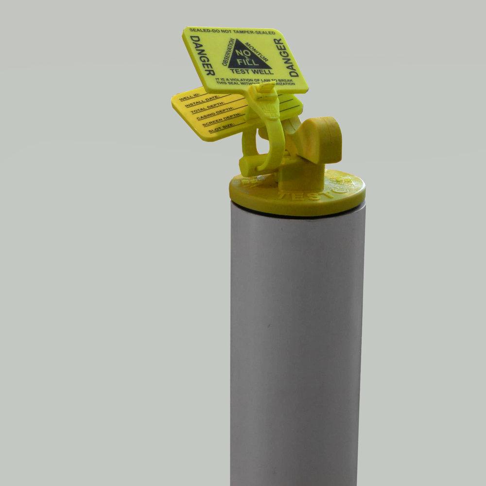Water Monitoring Well Plug: 2" Yellow EasyLock SCH 40 - Enviro Design ...